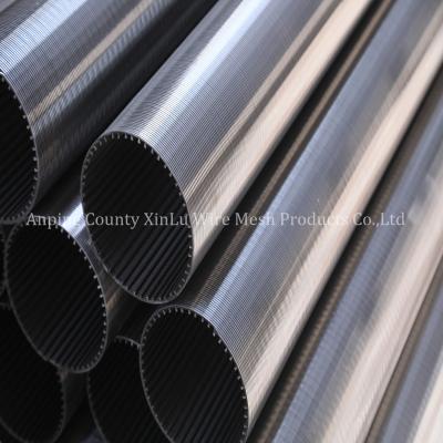 China Filtration Galvanized Q235 Wedge Wire Stainless Steel V Wire Johnson Continuous Slotted Screen PIpe for sale