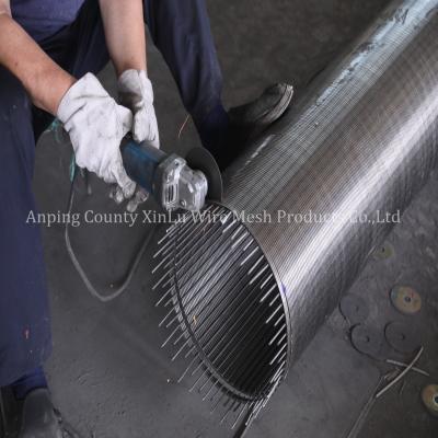 China Filtration Galvanized Q235 Wedge Wire Stainless Steel V Wire Johnson Continuous Slotted Screen PIpe for sale