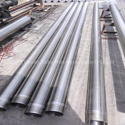 China Filtration Galvanized Q235 Wedge Wire Stainless Steel V Wire Johnson Continuous Slotted Screen PIpe for sale