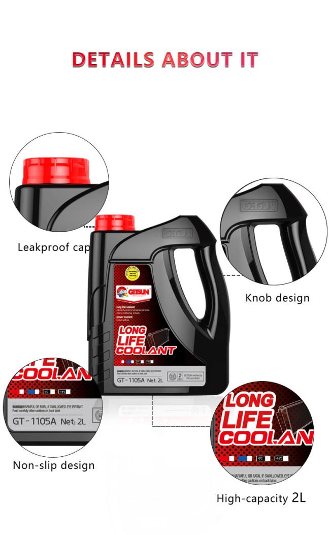 GETSUN Long Life Coolant bottle with green liquid