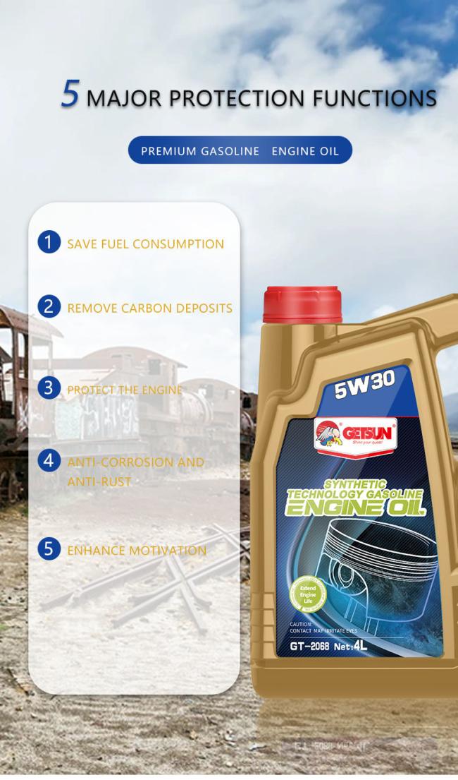 GETSUN 5W30 Fully Synthetic Engine Oil bottle and packaging