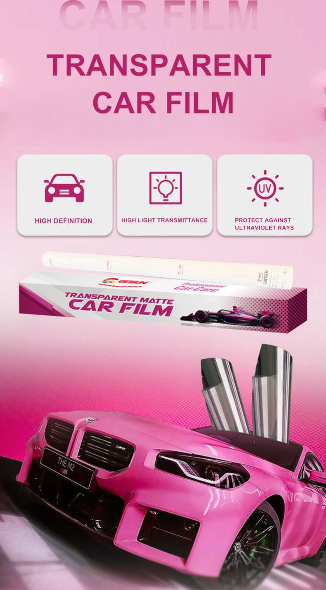 GETSUN Matte Paint Protection Film applied to vehicle surface