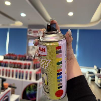 China Gloss Finish Spray Paint with 400ML Size and Water-based Formulation for Indoor Outdoor Use for sale