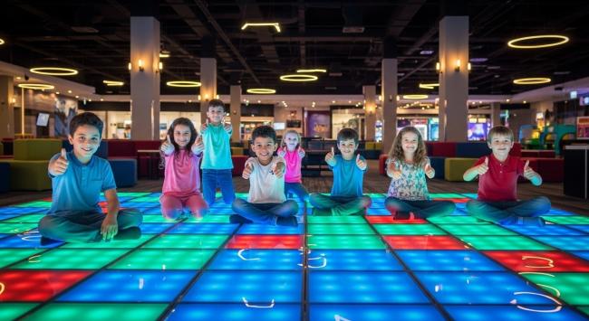 interactive LED floor games