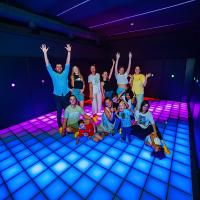 China LED Dance Floor 30x30cm Interactive Active Game LED Floor For Kid Games for sale