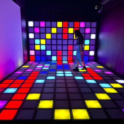 China Interactive Wired RGB Activated Game LED Dance Floor 30*30cm Factory Supply for sale