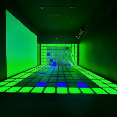 China Interactive Wired RGB Activated Game LED Dance Floor 30*30cm Factory Supply for sale