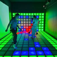 China LED Interactive Floor Tiles Jumping Grid For Amusement Park for sale