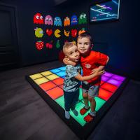 China LED Dance Floor Tile Jumping Grid Interactive Game Super Grid for sale