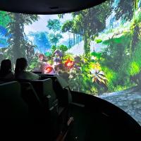 China Dynamic Virtual Reality Simulator Cinema Track Wall Projection for sale