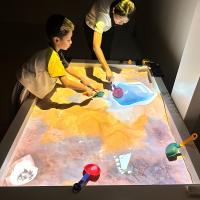China Interactive Sandbox Projector Ar Games Smart Interactive Sand Table Projection for sale