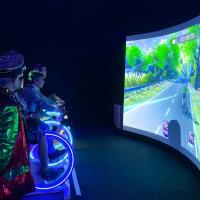 China Dynamic Racing Interactive Projection Game Outside Interactive Bike Game for sale