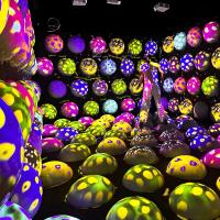 China Cool Jump Space Creativity Colorful Indoor Interactive Jump Bouncing Ball Game for sale