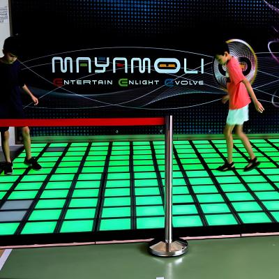 China Multi Players Jumping Grid Game Lighted Dance Floor Panels For Entertainment for sale