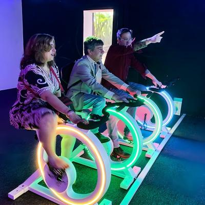 Cina Servizi di parco giochi all'aperto e all'interno Corse dinamiche Gioco di bicicletta di proiezione interattiva in vendita