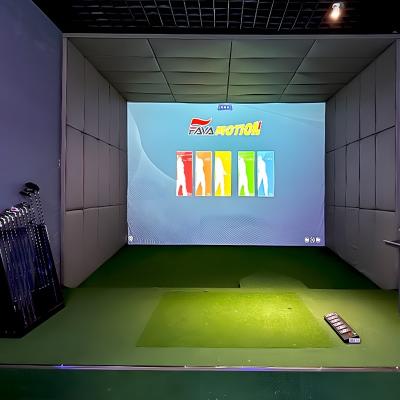 China 3d Projection Indoor Infrared Induction Golf Simulation Trainer Golf Simulator for sale