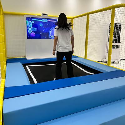 China Children's Indoor Interactive Trampoline Playground HD Screen Interact Projection Kinect Sensor Metal Interactive Jumping Sport for sale