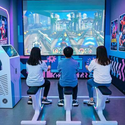 China New Function Immersive Group Bicycle Simulator Real Time Cycling Racing Projection System Multiple Track Options for sale