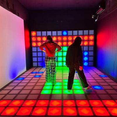 China Interactive LED Dance Floor with 30x30cm Tile Size, RGB Color, and 1000+ Game Levels for Kids and Adults for sale