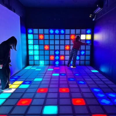 China 2026 New 30x30cm RGB Interactive LED Floor with Multiplayer Jump Challenge for Commercial Use for sale