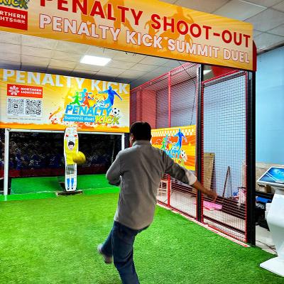 China Customizable Indoor Football Goal Challenge Game Machine with High-Strength Iron Frame for 1-4 Players for sale