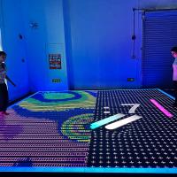 China Aurora Motion Interactive LED Floor Display with Leaderboard Screen and Multiplayer Game Modes for Customized Arcade Solutions for sale
