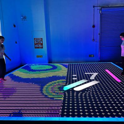 China Aurora Motion Interactive LED Floor Display with Leaderboard Screen and Multiplayer Game Modes for Customized Arcade Solutions for sale