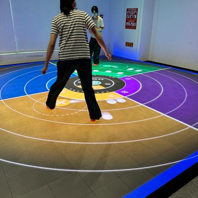 China Aurora Motion Interactive LED Floor Game System with Touchscreen Console for 25sqm Areas and 6 Selectable Games for sale