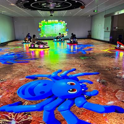 China Ground Projection Interaction Bumper Car with 6000 Lumens Projectors, 8 Built-in Games, and Customized Space for Indoor Playgrounds for sale