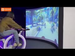 Interactive Dynamic Bicycle Racing Projection Game Health Sports Projection Game