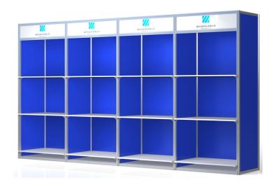 China Blue Re-Usable Exhibit Aluminum Booth , Lightweight Modular Trade Show Displays for sale