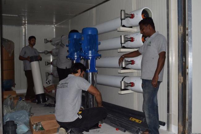 Mobile Containerized Reverse Osmosis Sea Water Desalination Machine for Deep Well Water Irrigation