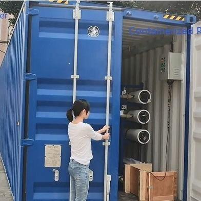 China Containervormige mobiele zoutwaterbrokkelopwekkende zeewaterontziltingsinstallatie op zonne-energie Te koop