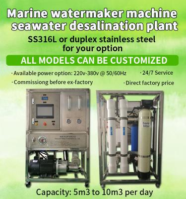 China Van de overzeese van de de omgekeerde osmosemachine bronwaterontzilting van de het zeewaterontzilting ro de installatieprijs voor verkoopboot Te koop
