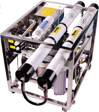 China SS 316L Material Sea Water Reverse Osmosis Plant DOW membrane 4% Recovery for sale