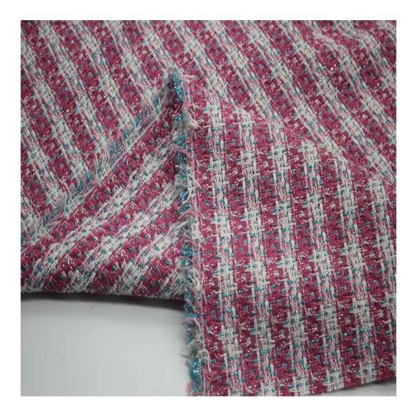 Quality New Design Cheap 100 Polyester Tweed Embroidery Fabric for  Winter Women's Coat Clothing for sale