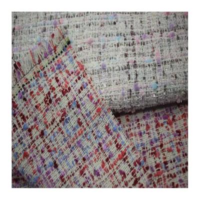 China 2024 New Factory Wholesale Spot Color Multi-coat  Tweed Woolen Polyester Fashion Decorative Fabric for Bag Women's Coat Clothing for sale