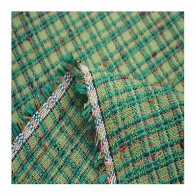 China Stock Luxury New Design 100 Polyester Yarn Dyed Tweed Fabric for Plus Size Women's Dresses Coat Men's Clothing Pants for sale