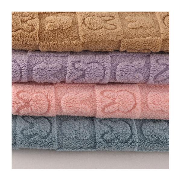 Quality Eco-friendly Rabbit Pattern 100% Soft Polyester Jacquards Fabrics Shu Velveteen Sherpa Cotton Fabrics for Clothing for Home Blanket Textile for sale