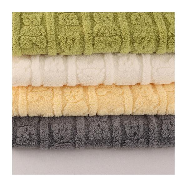 Quality Eco-friendly 100% Cotton Soft Jacquard Fabric Shu Velveteen Sherpa Cotton Fabrics for Clothing for Home Blanket Textile for sale