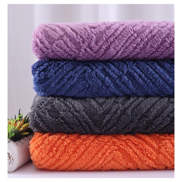 Quality wholesale faux jacquard soft cotton fleece fabric for clothing blankets for winter pillows cushion for sale