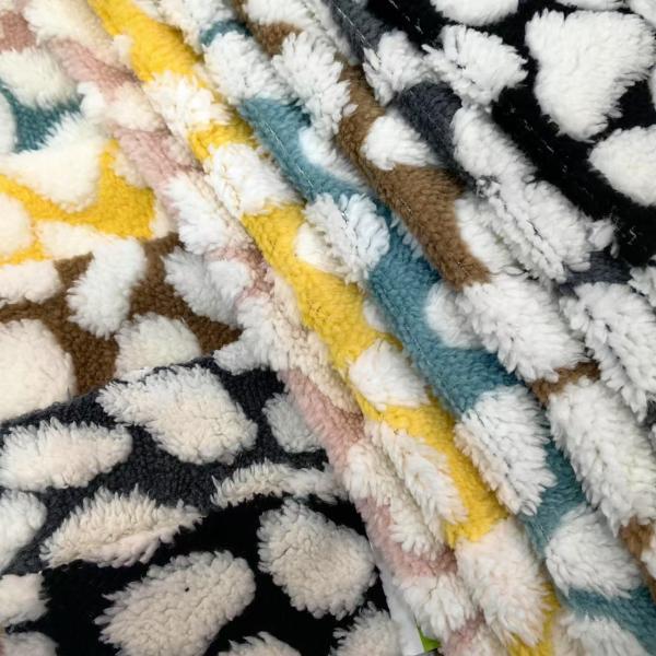 Quality New Arrive Soft Stock 100 Polyester Jacquard Double-side Cotton Fabric for Clothing Winter Blanket for sale