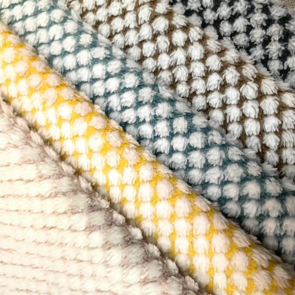 Quality New Arrive Soft 100 Polyester Cotton Jacquard Fleece Fabric for Shoes Men Womens Clothing Blankets for Winter for sale