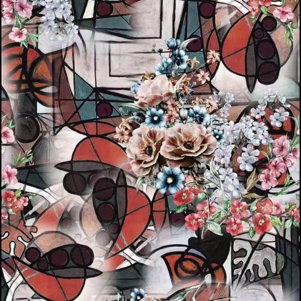 Quality Recycled Customized Polyester Digital Print Silky Satin Fabric for Women's Clothing Dresses Bags Curtain for sale