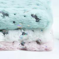 Quality Recycled SHAOXING Factory Supplier Bunny Hair Foil Fabric Two-Color Unicorn for sale