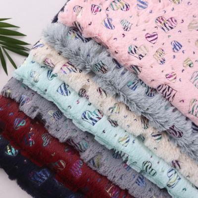 China China Product Multi-Colors Design Polyester Material Foil Print Plush Velvet Fabric for Sale for sale