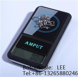 China escala do bolso de 100g/0.01g Digitas com tara LCE do ouro da tela de toque auto à venda