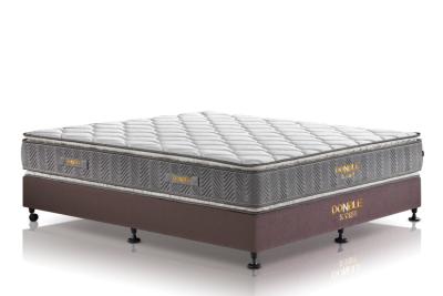 China Deluxe pillow top pocket spring white mattress for sale
