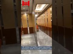 Orange Fabric Aluminum Foldable Partition Wall 95mm Thickness