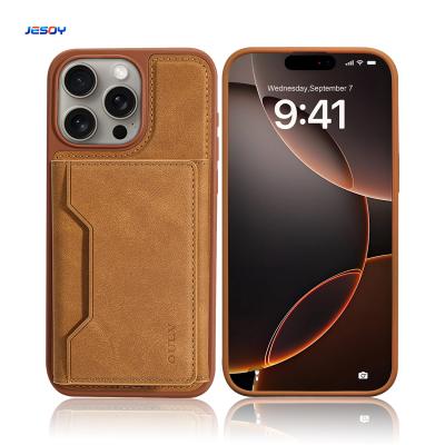 China OEM / ODM PU Leather Flip Case Embossed Logo Magsafe Flip Case For IPhone 16 15 for sale